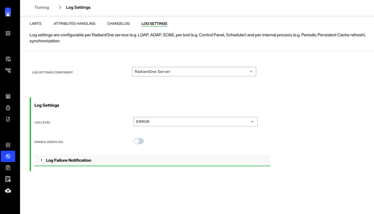 Log Settings | Radiant Logic Documentation