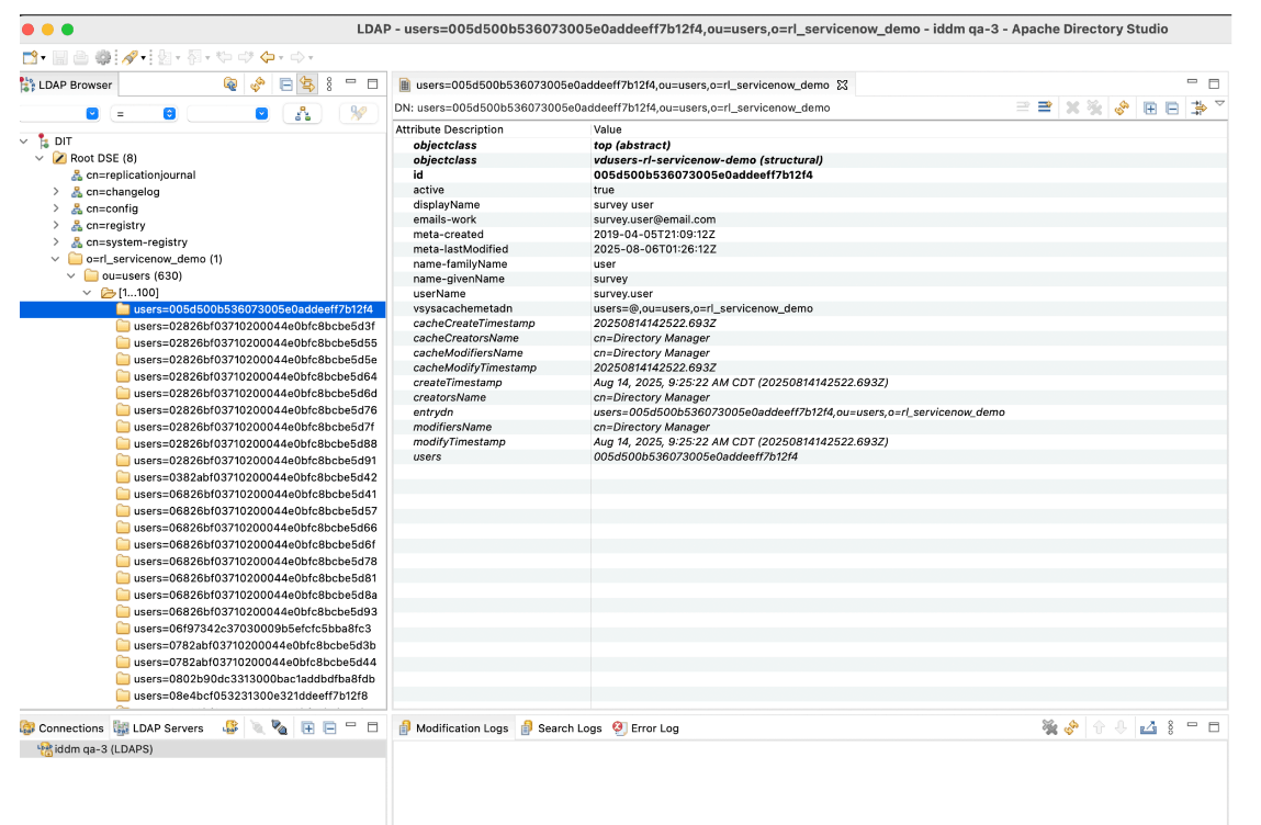 RadiantOne SCIM Integration with ServiceNow | Radiant Logic Documentation