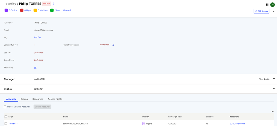 Identity Details | Radiant Logic Documentation